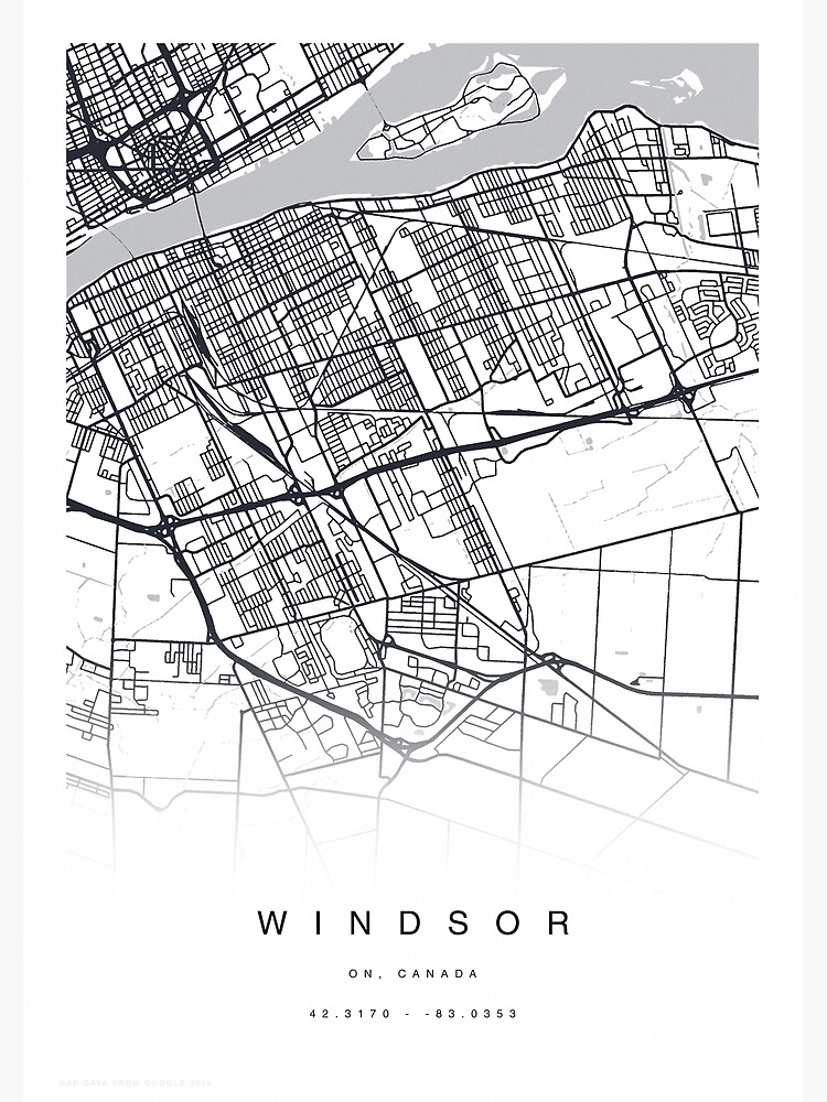 Windsor Canada Area Map