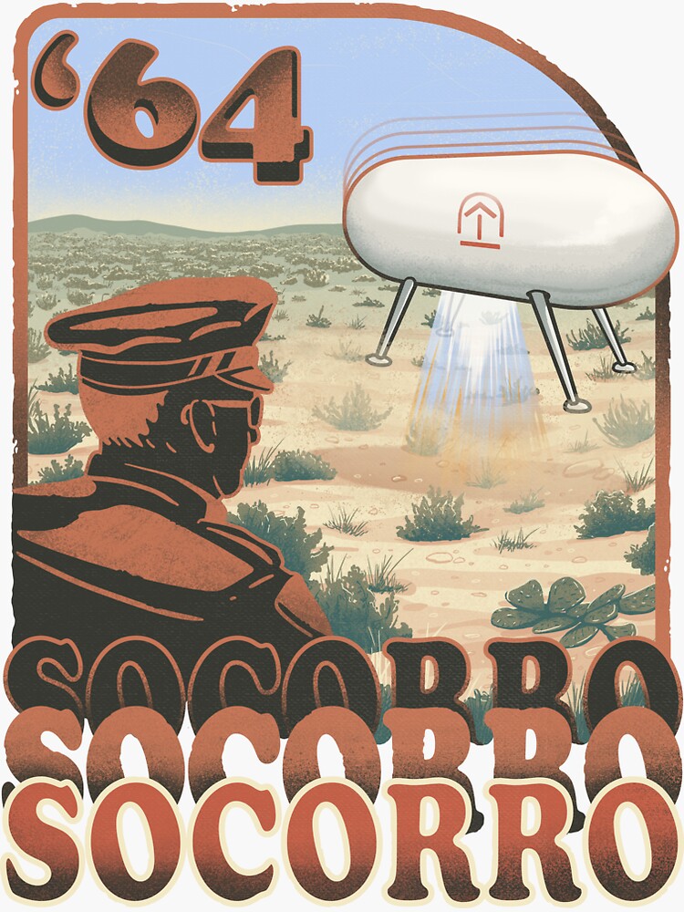 "Socorro UFO 64" Sticker for Sale by RedactedOrb | Redbubble