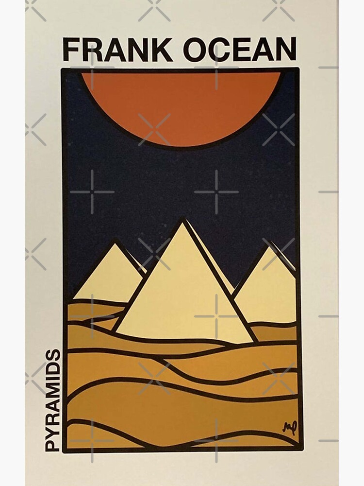 Mountain Ocean Pyramids Poster Premium Matte Vertical Poster Designed ...