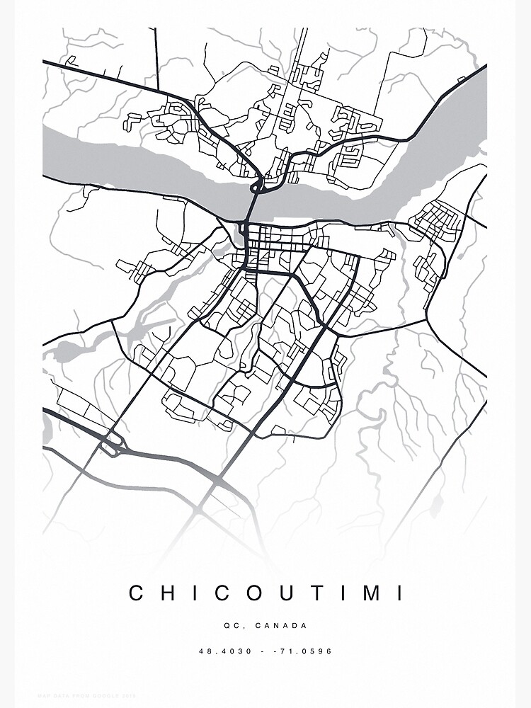 Póster «Póster Mapa de Chicoutimi, Quebec, Canadá» de TheZenSprout ...