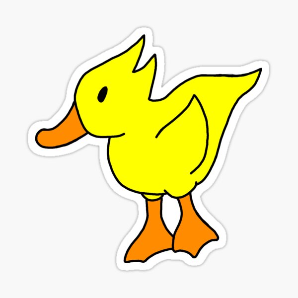 "Yellow duck" Sticker for Sale by ScatTarp | Redbubble