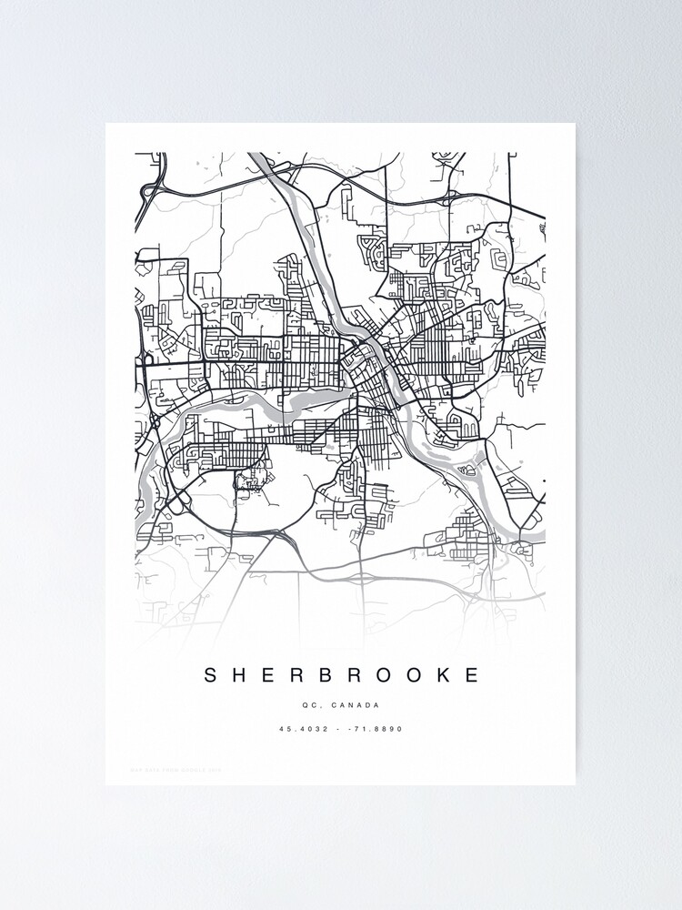 Póster «Póster Mapa de Sherbrooke, Quebec, Canadá» de TheZenSprout ...