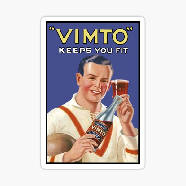 "Vimto Squash Cordial English Vintage ad" Sticker for Sale by recuni ...