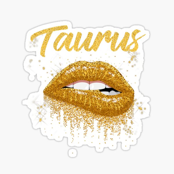 "Taurus Zodiac Birthday Golden Lips For Black Women" Sticker for Sale ...