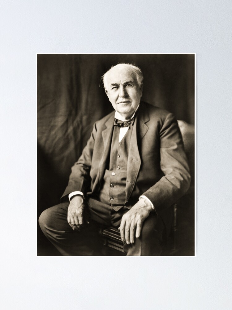 "Thomas Edison portrait 1922" Poster for Sale by OrcaArtGallery | Redbubble