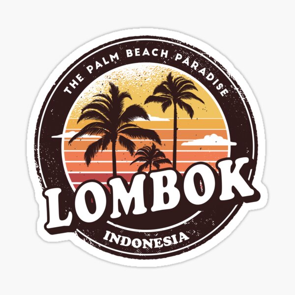 "Lombok Indonesia Vintage Beach Design" Sticker by Rocky2018 | Redbubble