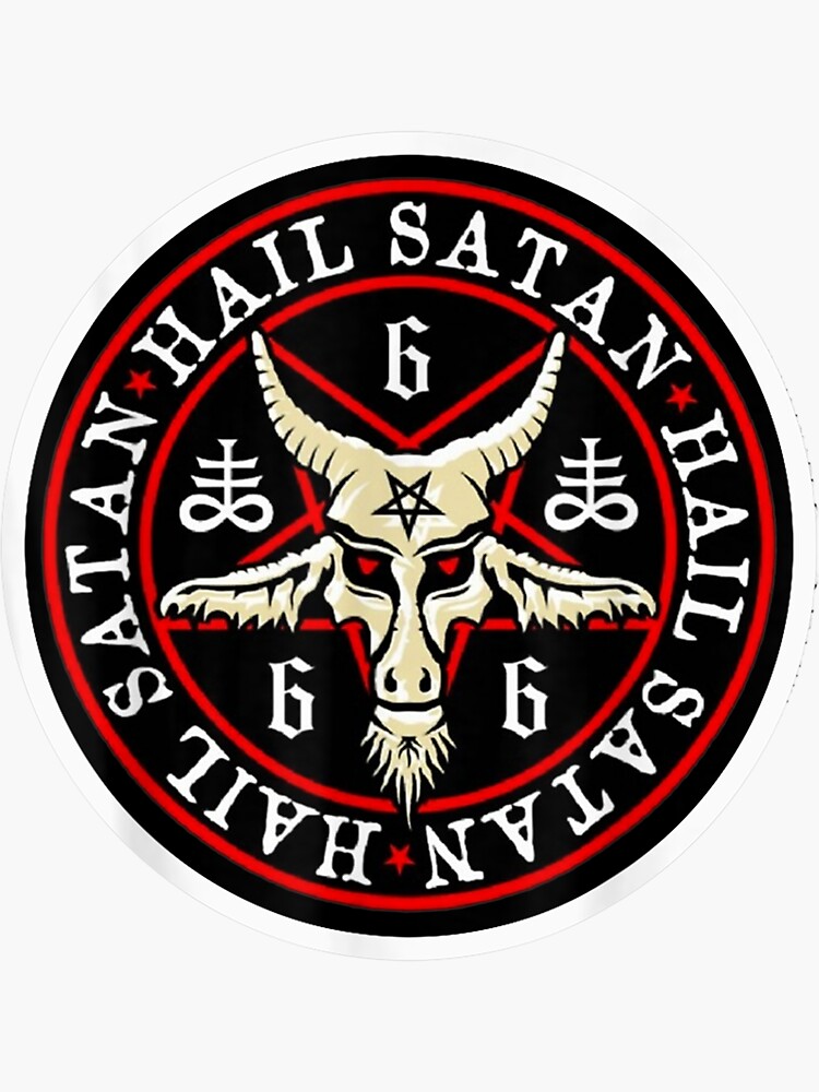 "Hail satan Baphomet satanic occult goat head 666 Lucifer Gothic Pagan ...