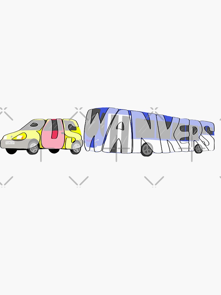 "The Inbetweeners - Bus W*nkers" Sticker for Sale by pinkart666 | Redbubble