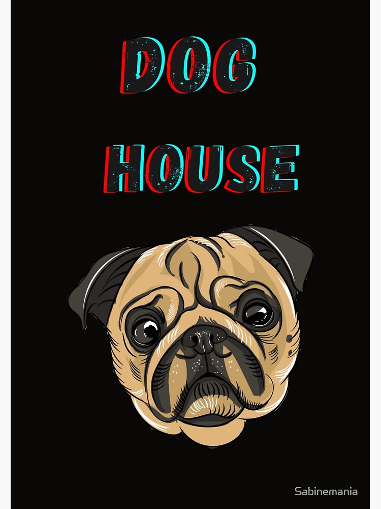 "dog house" Sticker for Sale by Sabinemania | Redbubble