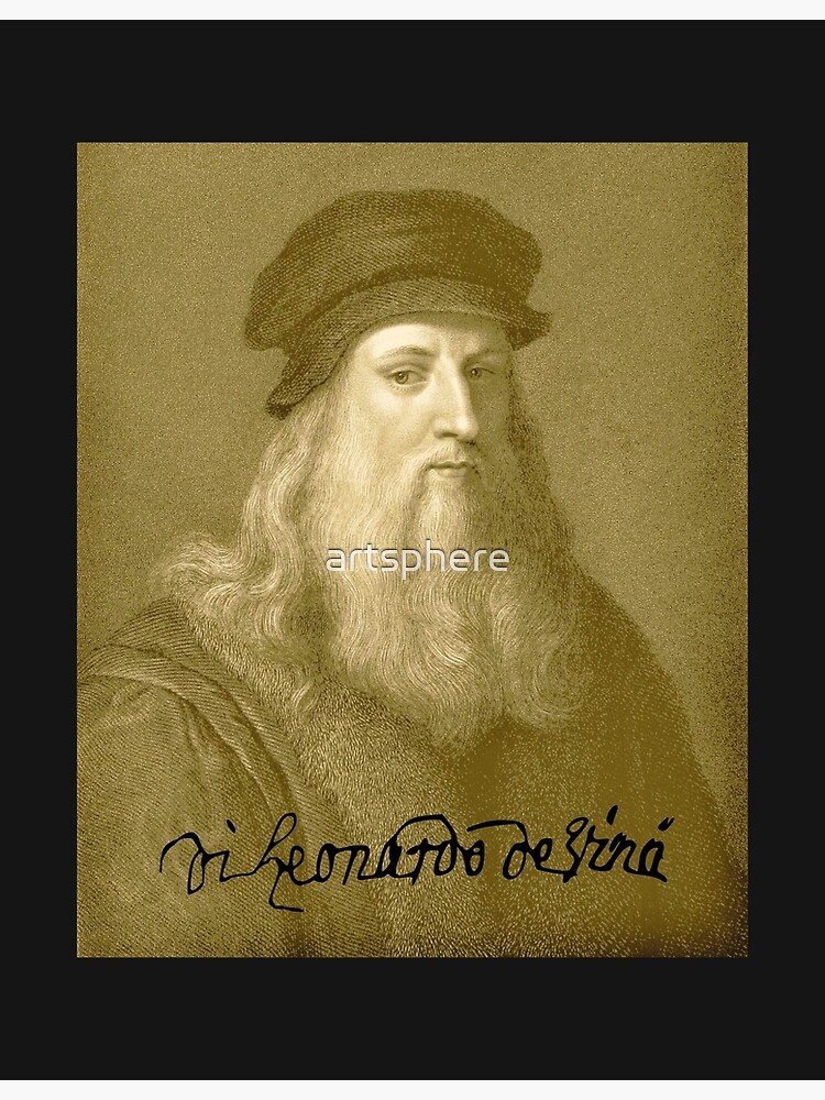 "Leonardo da Vinci with Signature" Poster for Sale by artsphere | Redbubble