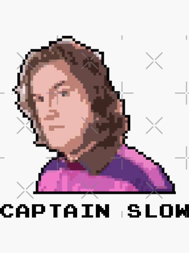 "James May captain slow pixel art" Sticker for Sale by svaiga | Redbubble