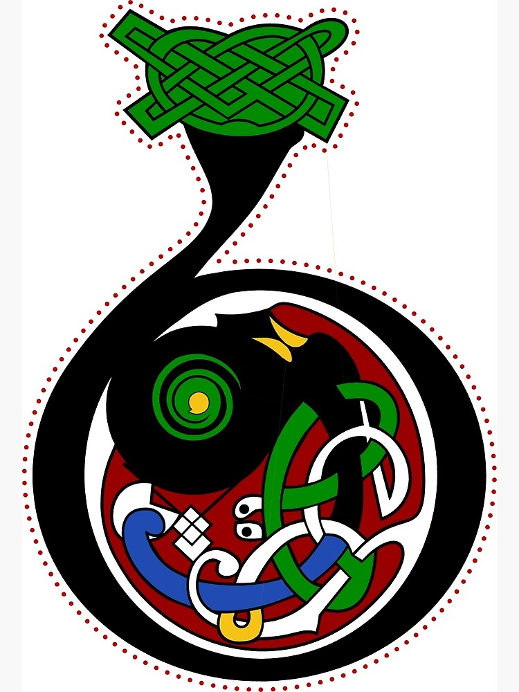 Lámina artística «Letra B de Kells (Color)» de CatholicSaints | Redbubble