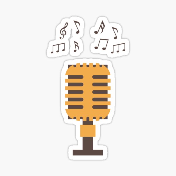 "Retro microphone" Sticker for Sale by Turais4 | Redbubble