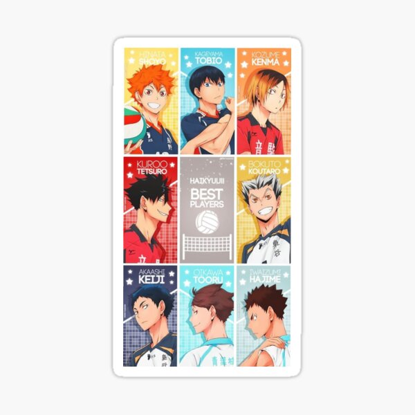 "haikyuu volleyball anime " Sticker for Sale by eman-mohammed | Redbubble