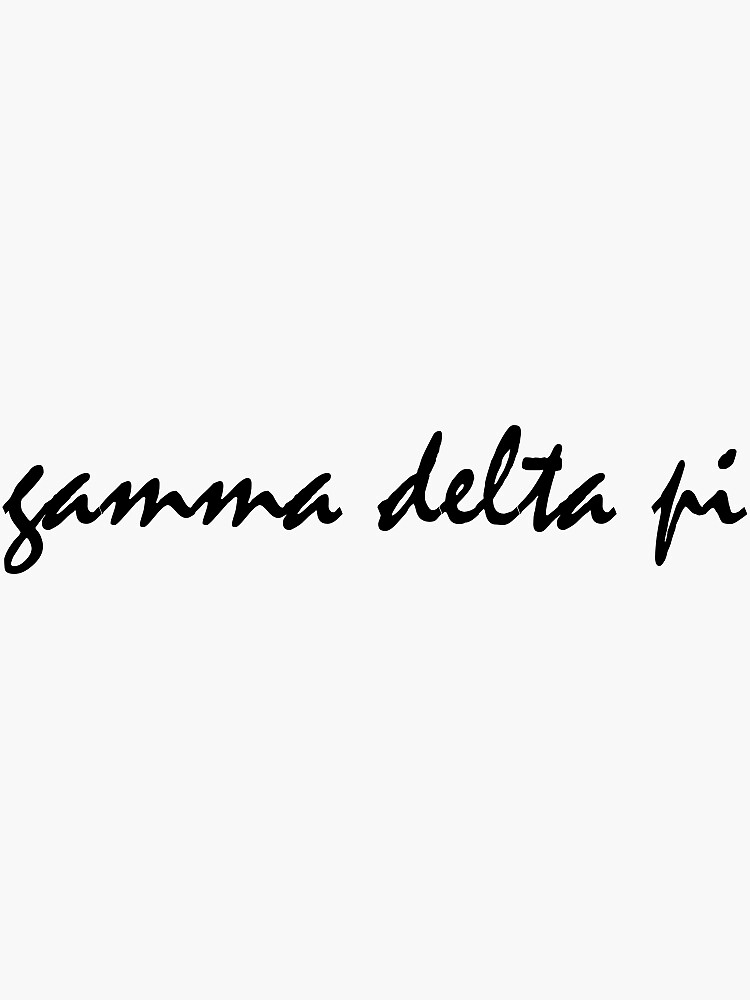 "Gamma Delta Pi Script" Sticker for Sale by lkeyes817 | Redbubble