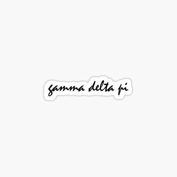 "Gamma Delta Pi Script" Sticker for Sale by lkeyes817 | Redbubble