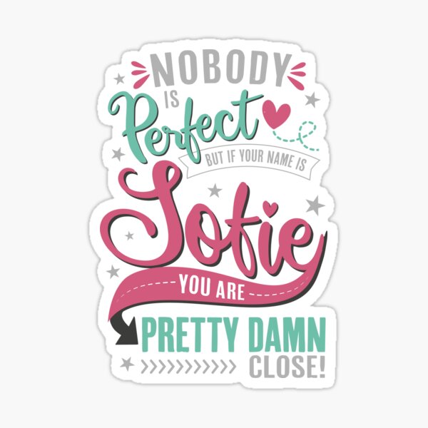 "Sofie Name Personalised Gift Girl gift idea" Sticker by LaicaDesign ...