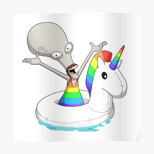 "American Dad Roger Gay Pride" Poster by emotionpotion | Redbubble