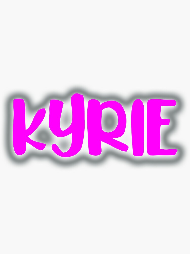 "KYRIE" Sticker for Sale by pink-name | Redbubble