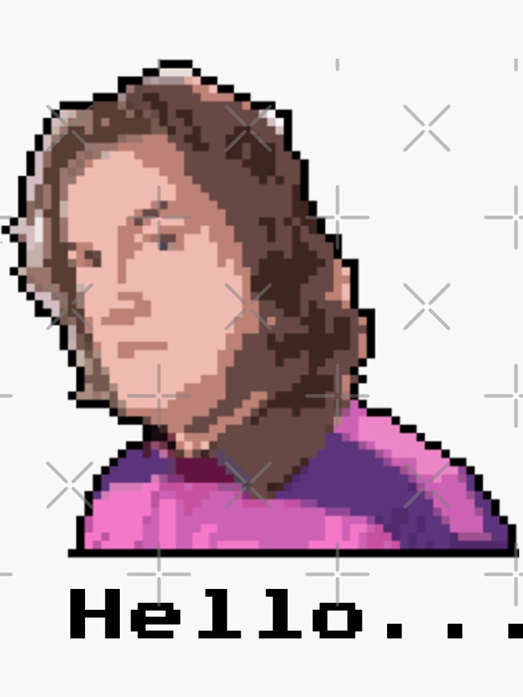 "James May Hello pixel art" Sticker for Sale by svaiga | Redbubble