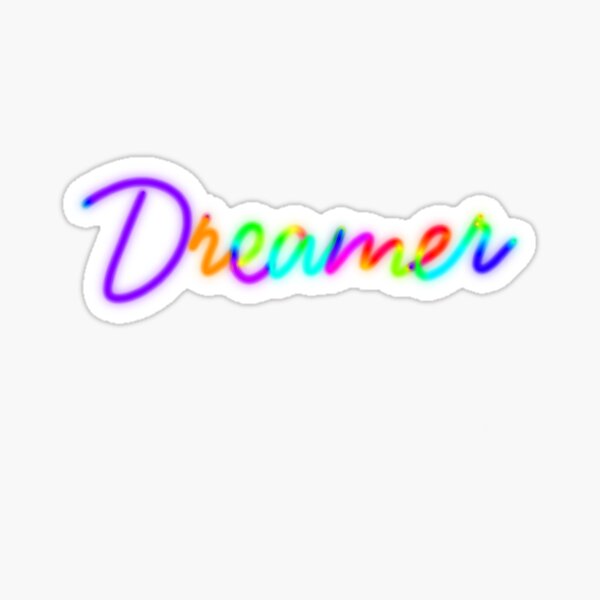 "Dreamer neon sign" Sticker for Sale by pincelycolores | Redbubble