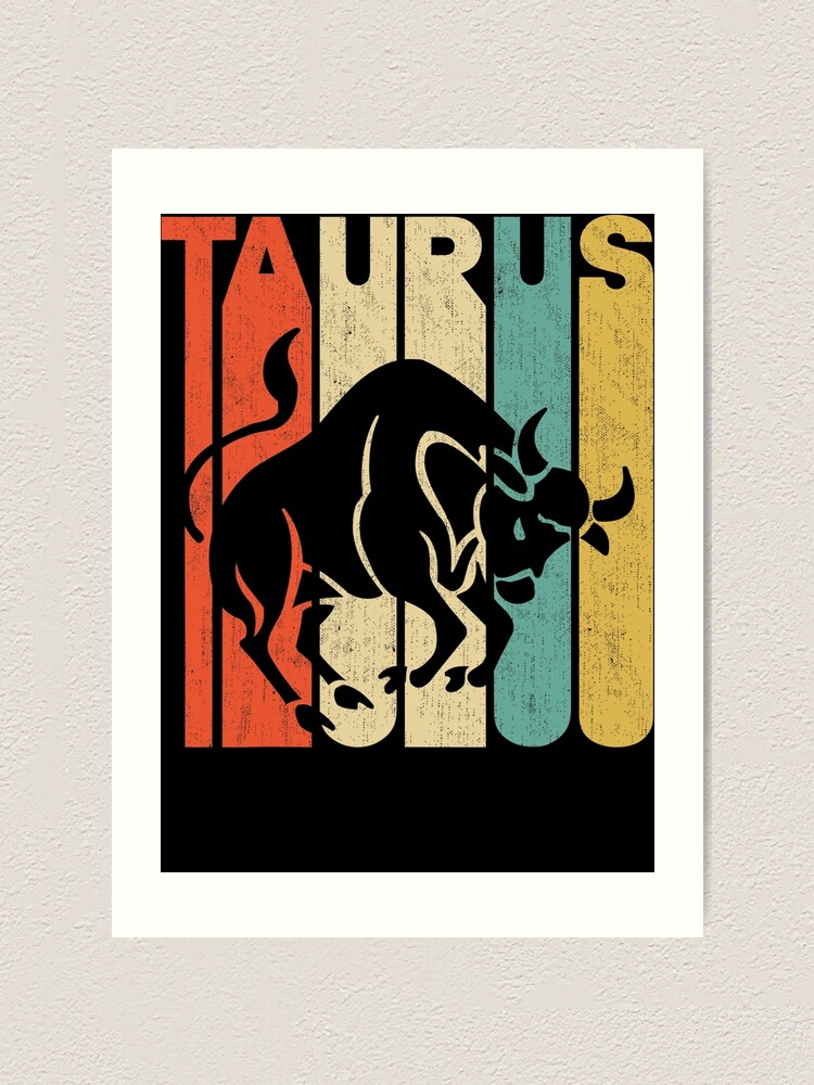 "Vintage Retro Style Taurus Silhouette" Art Print by TylerPalmen ...