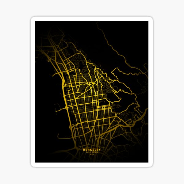 "Berkeley, California, United States - Berkeley Map " Sticker by ...