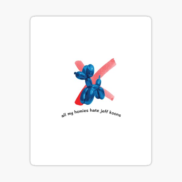 "anti koons balloon dog" Sticker for Sale by claudiamariep17 | Redbubble