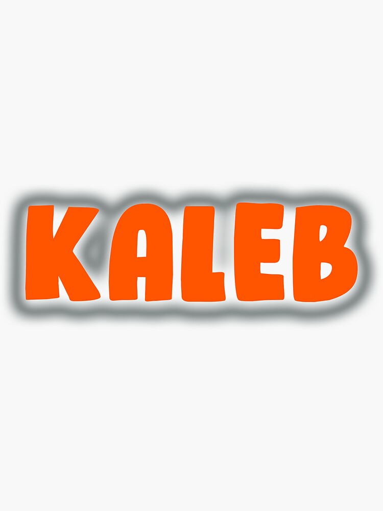 "KALEB" Sticker for Sale by orange-name | Redbubble