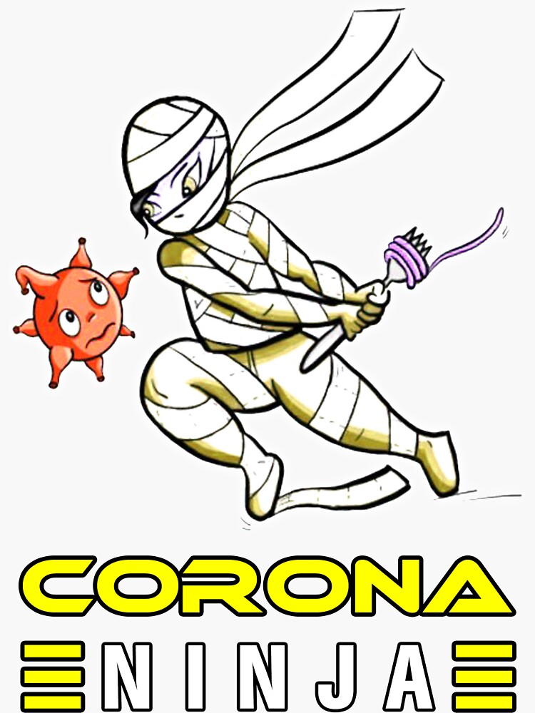 "corona ninja" Sticker for Sale by MaxxStore | Redbubble
