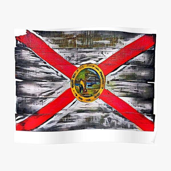 "Florida State Flag " Poster by Statepallets | Redbubble