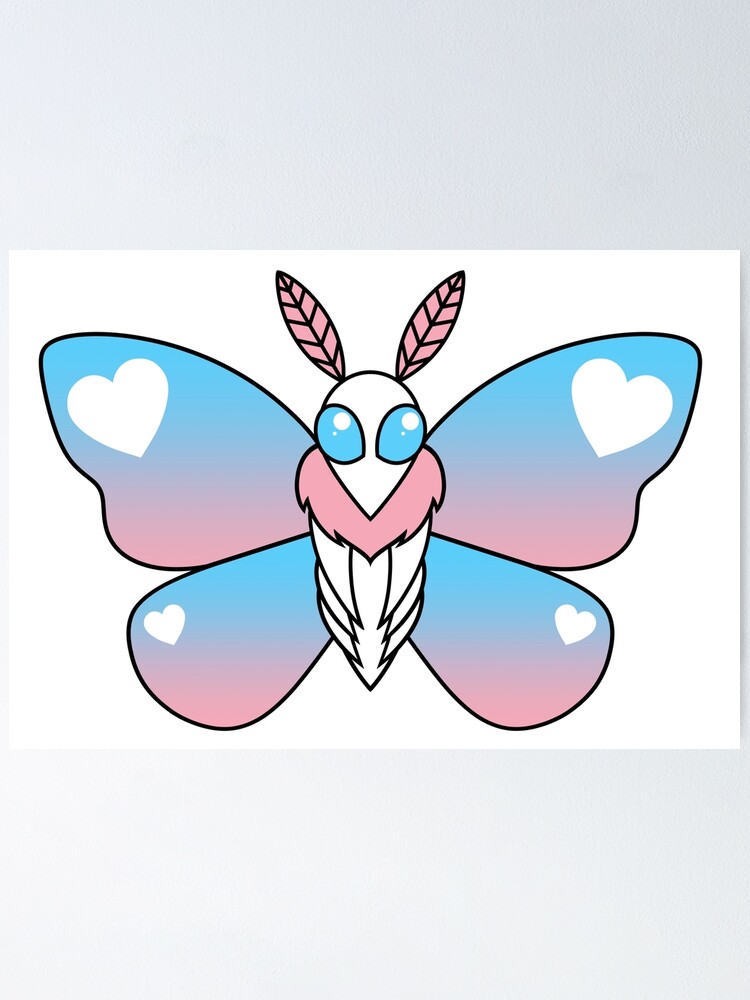 "Trans Pride Moth" Poster for Sale by Pastelgeist | Redbubble