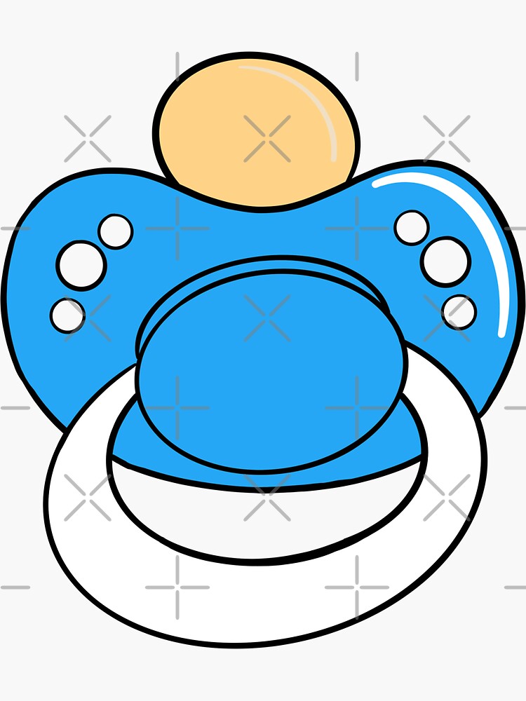 "Paci - Blue" Sticker for Sale by DiaperedFancy | Redbubble