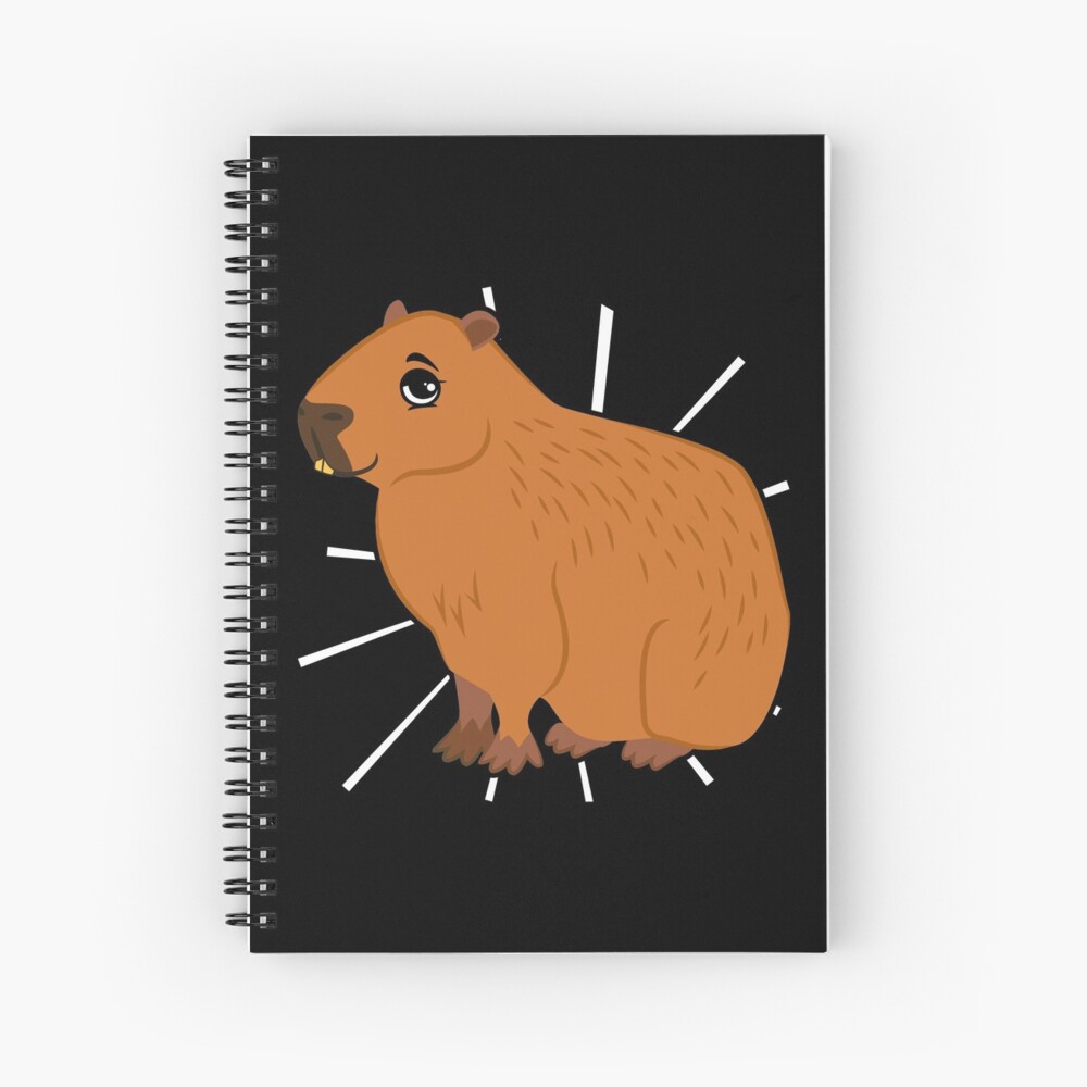 "Cute illustration cartoon of capybara" Spiral Notebook by ...