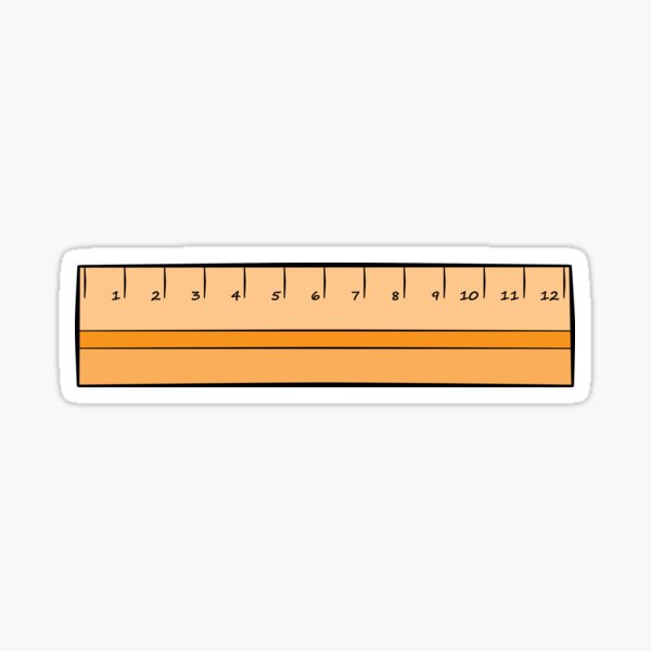 "Orange Ruler" Sticker for Sale by tryinart | Redbubble