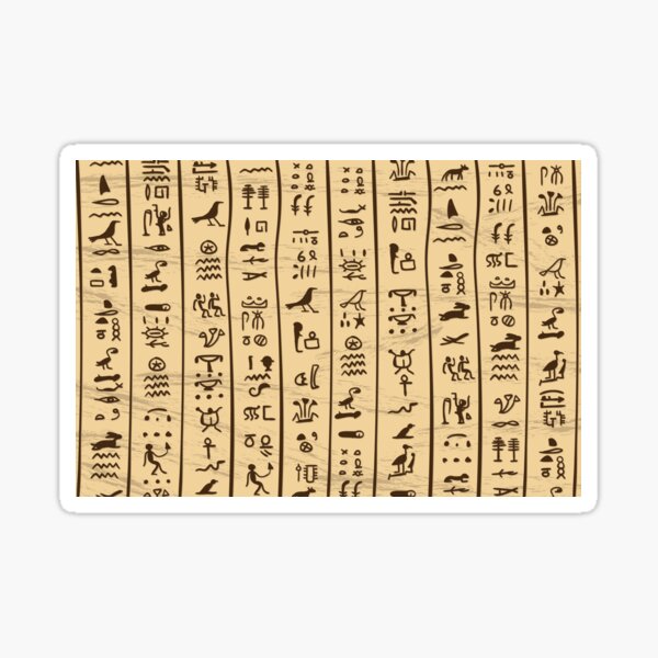 "Egyptian hieroglyphs" Sticker by vafadar | Redbubble