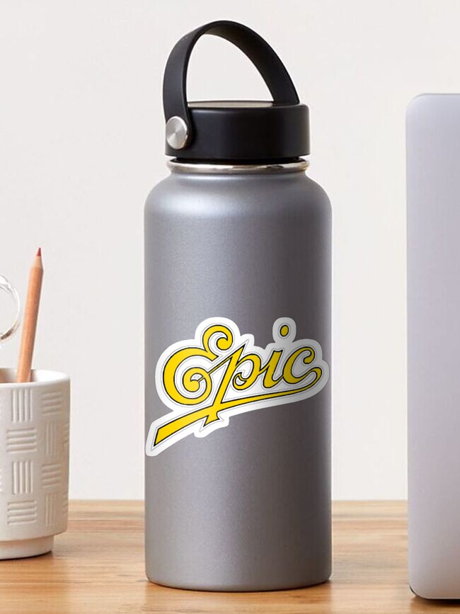 "An Epic Label Yellow" Sticker for Sale by DoctorDisco63 | Redbubble