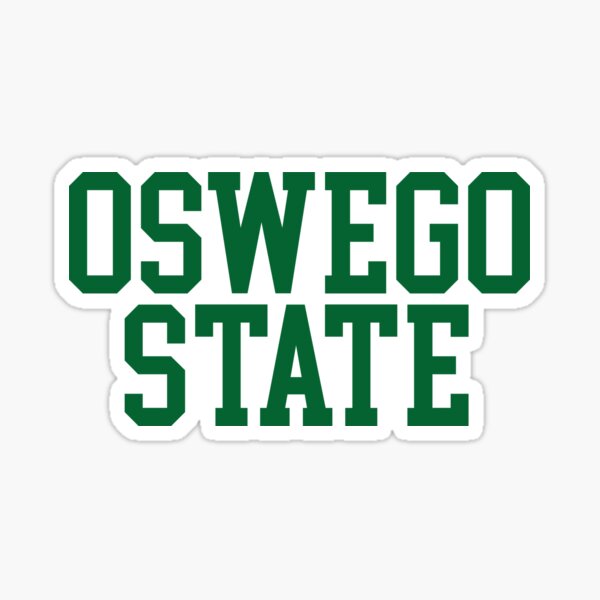 "suny oswego - college font " Sticker for Sale by scollegestuff | Redbubble