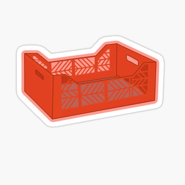 "Plastic crate red interior" Sticker for Sale by Avarilla | Redbubble