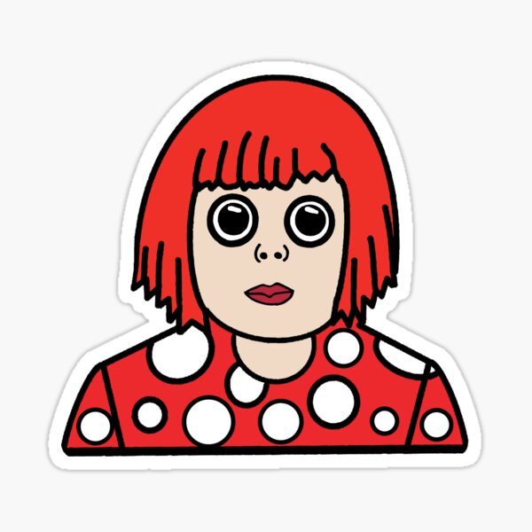 "Yayoi Kusama" Sticker for Sale by gluestickstudio | Redbubble