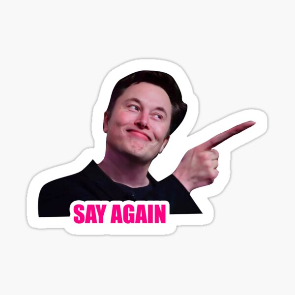 "Elon Musk Sticker" Sticker for Sale by album-lk | Redbubble