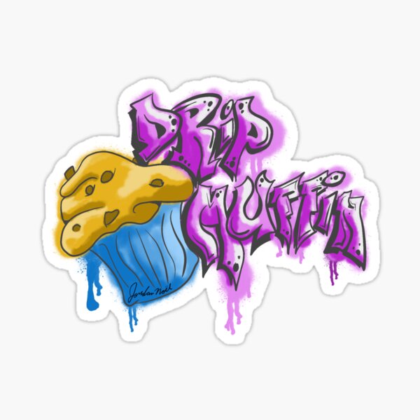 "Drip Muffin" Sticker for Sale by revnoel | Redbubble