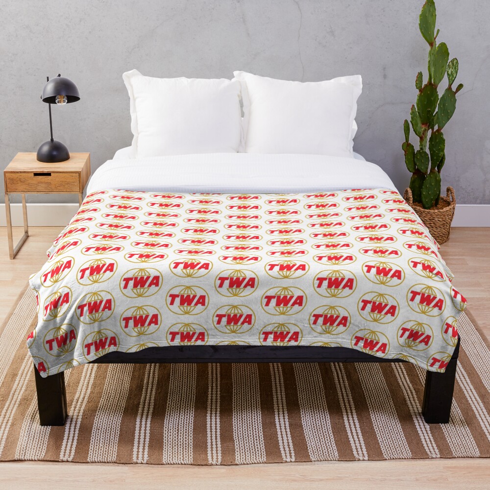 "TWA Airlines - Vintage Logo" Throw Blanket for Sale by epitomegirl ...