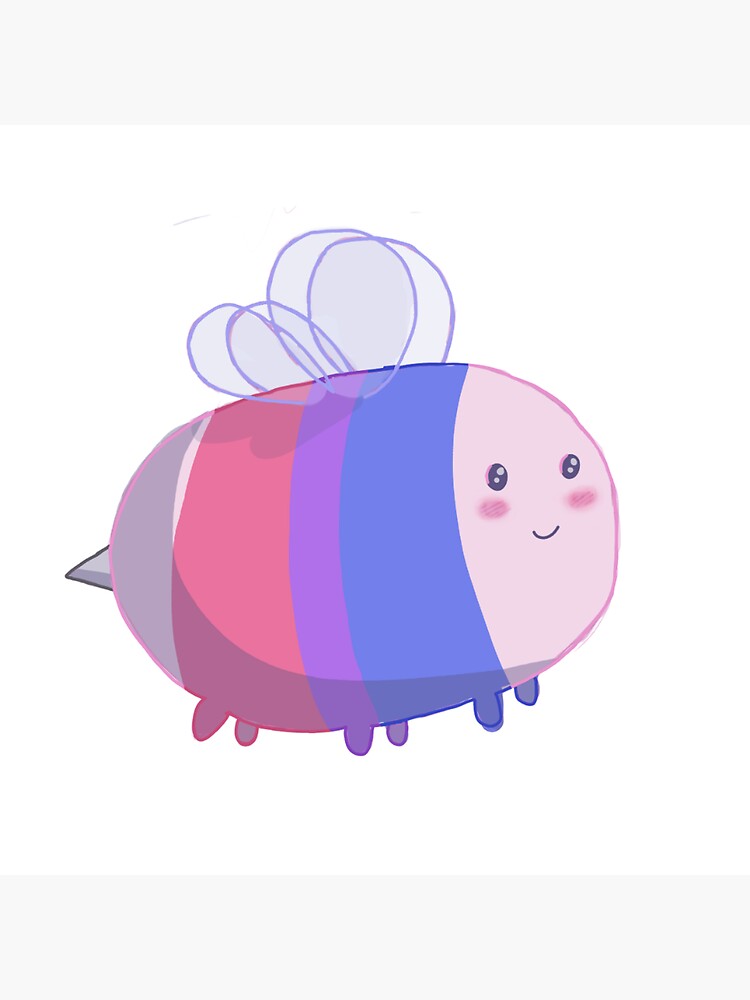 "Bi Pride Bee" Sticker for Sale by designs-byJM | Redbubble