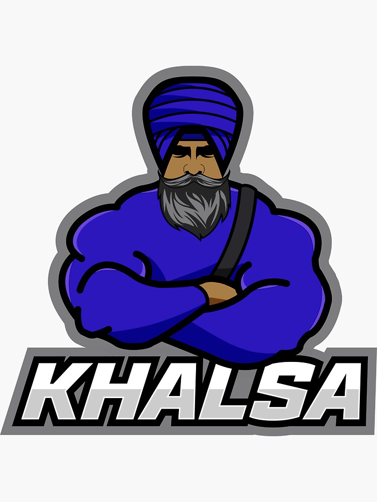 "Blue Khalsa Sports Logo" Sticker for Sale by ImmortalDaggers | Redbubble