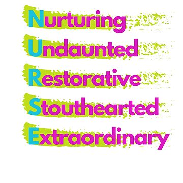 "Acrostic Poem for Nurse" Sticker for Sale by SweetLouiseTees | Redbubble