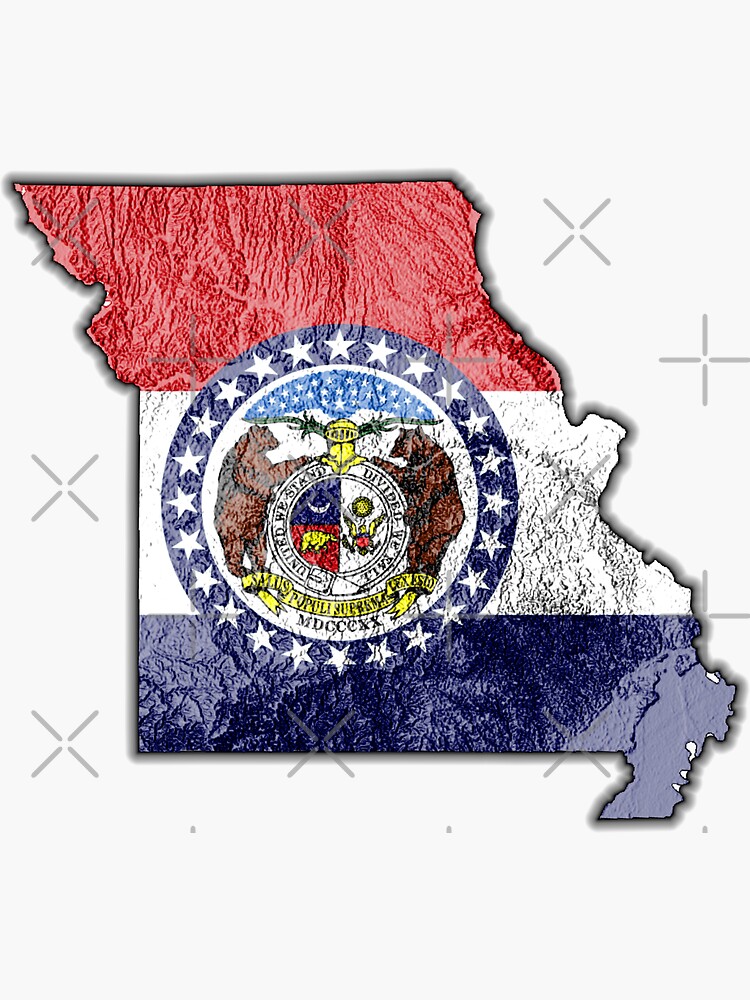 "Missouri State Flag" Sticker for Sale by CartographyJake | Redbubble