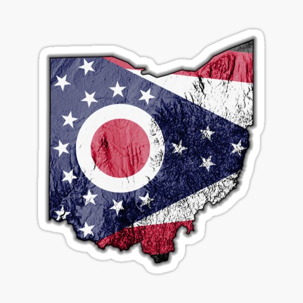 "Ohio State Flag" Sticker for Sale by CartographyJake | Redbubble