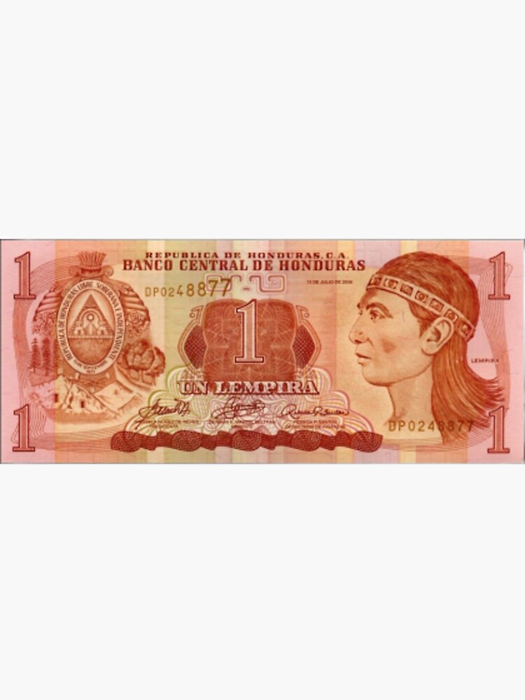 "One Lempira/Un Lempira" Sticker for Sale by Kimberlipm | Redbubble