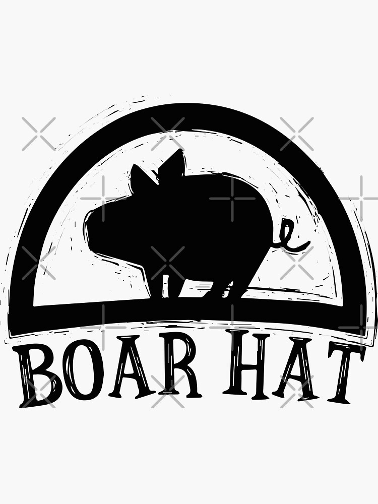 "Boar Hat (Black)" Sticker for Sale by FilipeFerreira | Redbubble